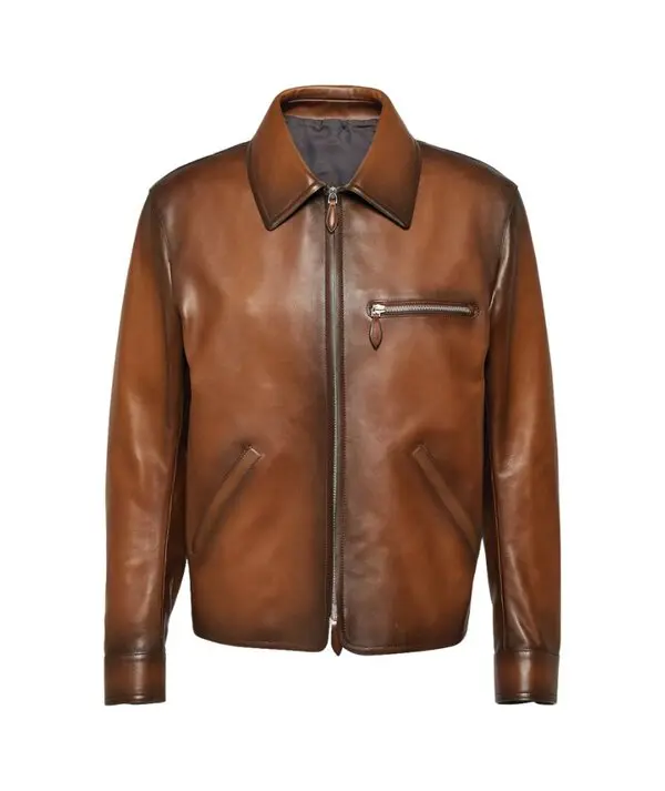 Berluti Patina 1 Jour Leather Blouson Jacket