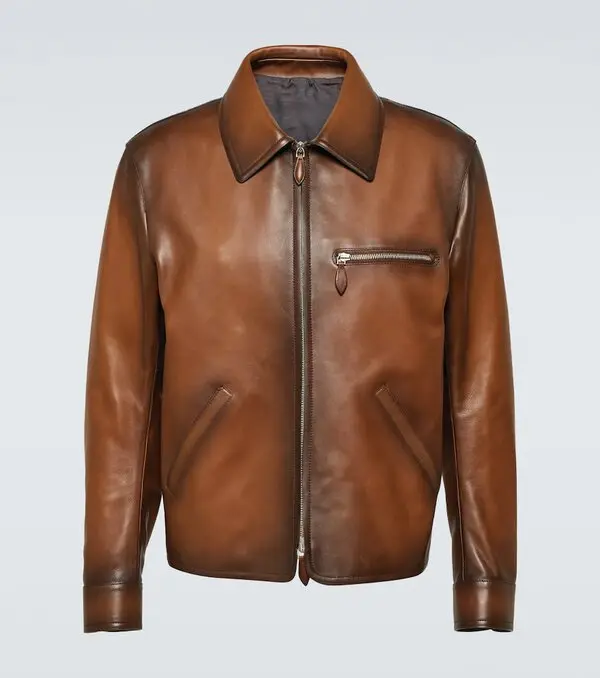 Berluti Patina 1 Jour Leather Blouson Jacket