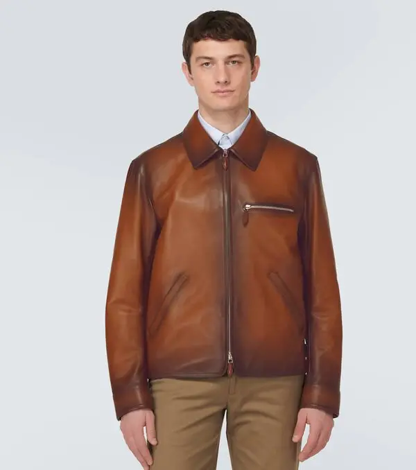 Berluti Patina 1 Jour Leather Blouson Jacket