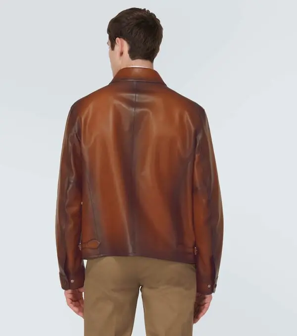Berluti Patina 1 Jour Leather Blouson Jacket