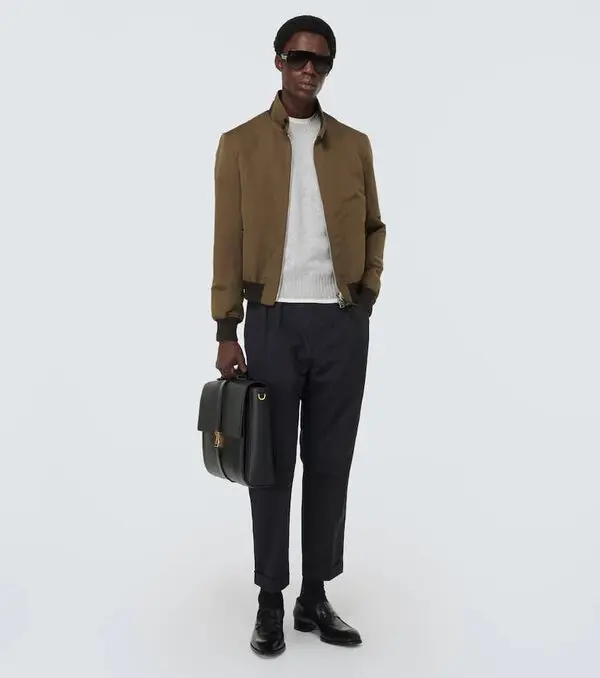 TOM FORD Cotton And Silk Poplin Bomber Jacket