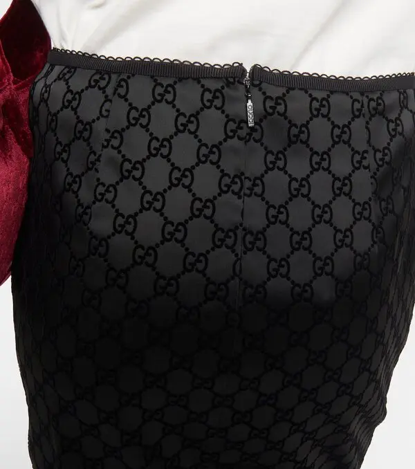 Gucci Gg Silk Duchesse Midi Skirt