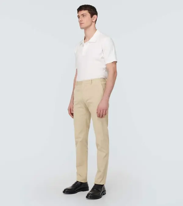 Zegna Cotton-blend Chinos - Beige