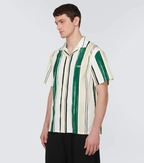 LANVIN Striped Cotton Bowling Shirt