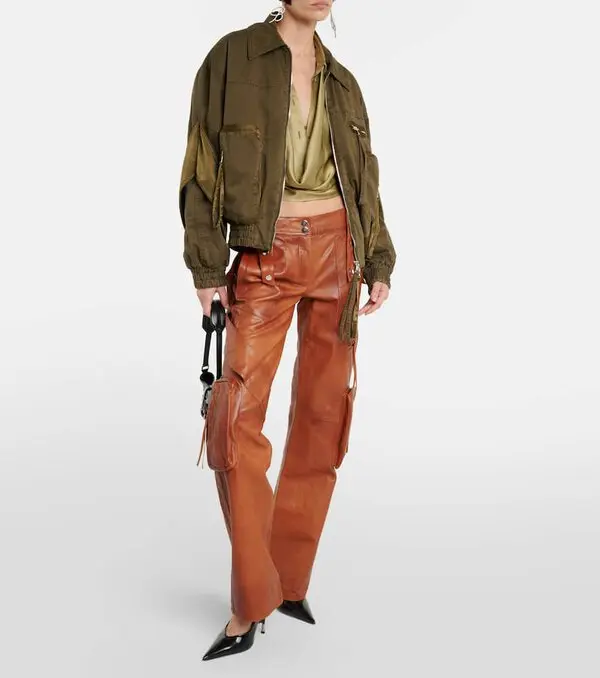 Blumarine Cropped Satin Shirt