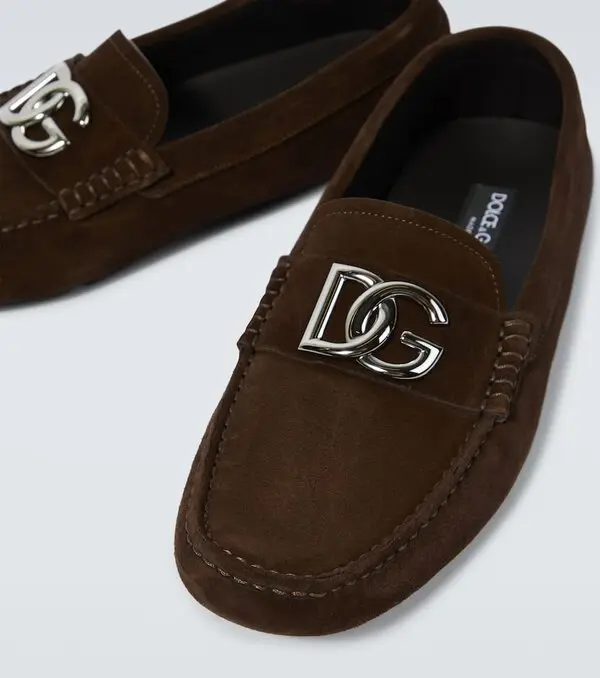 Dolce & Gabbana Suede Loafers - Brown