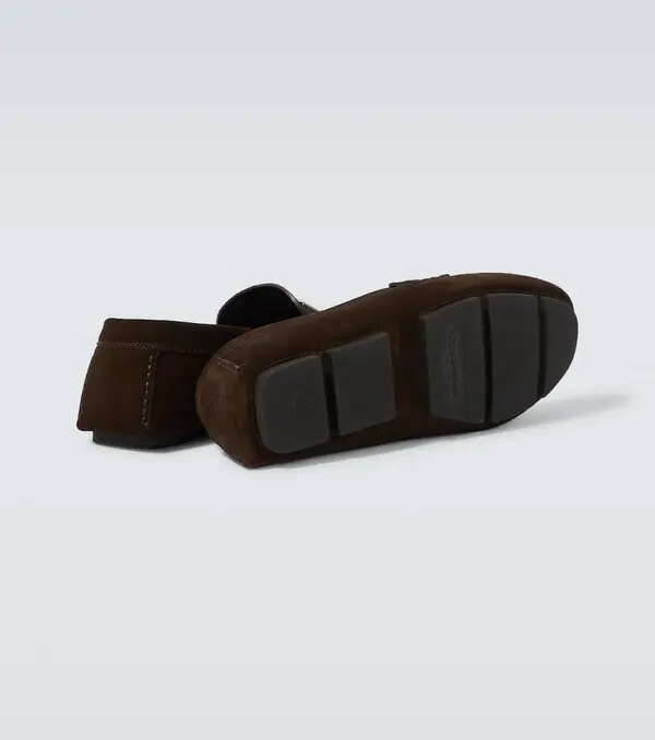 Dolce & Gabbana Suede Loafers - Brown