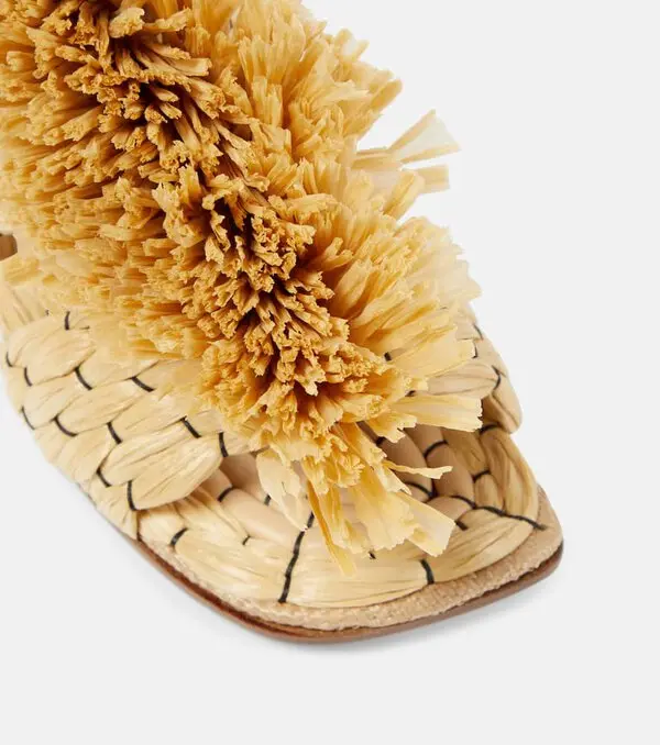 Dries Van Noten Raffia Espadrille Slides