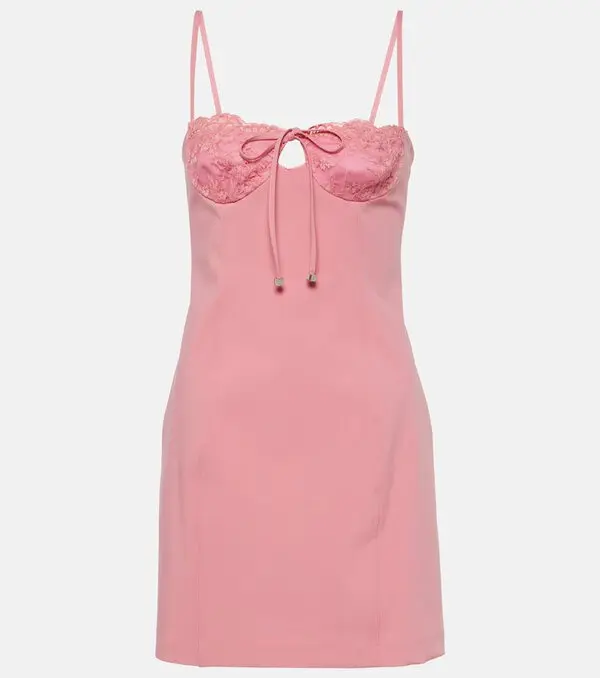 Blumarine Lace-trimmed Mini Dress