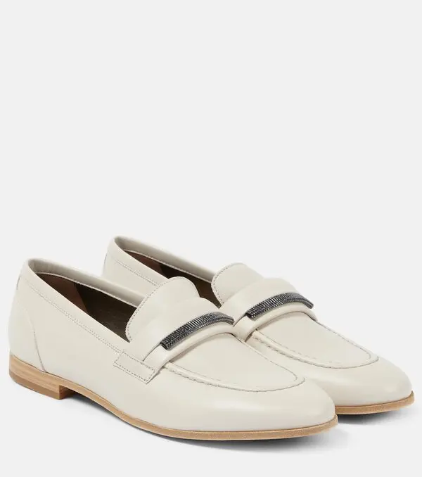 Brunello Cucinelli Leather Loafers - Green