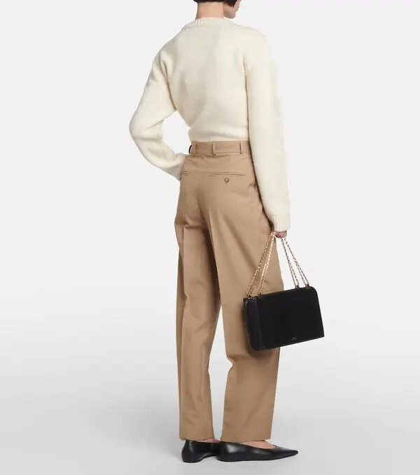 TOTEME Pleated Straight Trousers - Beige