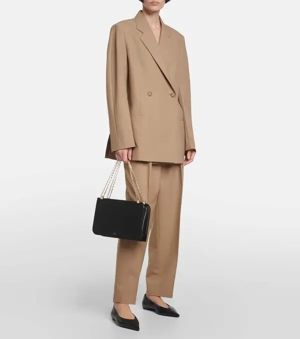 TOTEME Pleated Straight Trousers - Beige