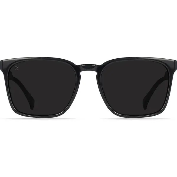 Raen Pierce Polarized Square Sunglasses - Recycled Black/ Dark Smoke