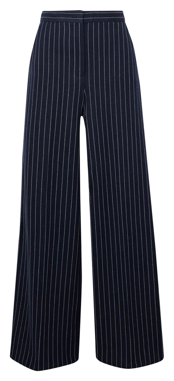 Max Mara Benito Pinstriped Wide-leg Pants