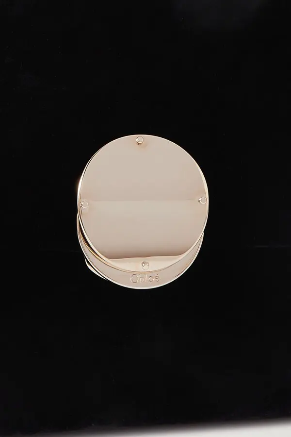 Chloé Atelier Jolie Penelope Leather-trimmed Velvet Clutch