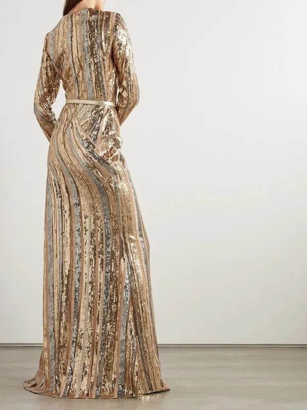 Elie Saab Sequined Tulle Gown