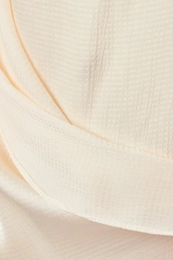 Bondi Born Ardea Draped Seersucker Maxi Dress