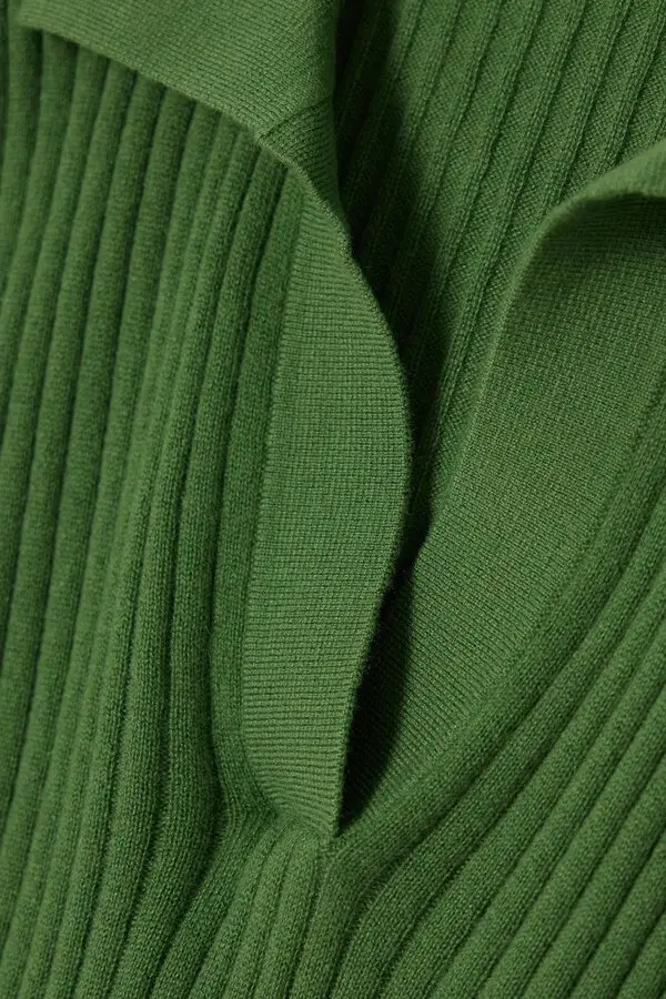 Arch4 Jennifer Ribbed Cashmere Polo Shirt