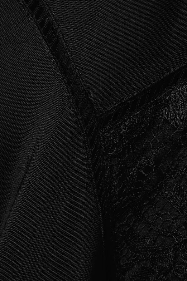 Givenchy Asymmetric Lace-paneled Jersey Midi Dress