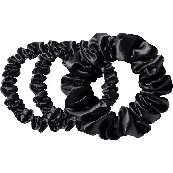 Slip 3-pack Silk Scrunchie Set - Black