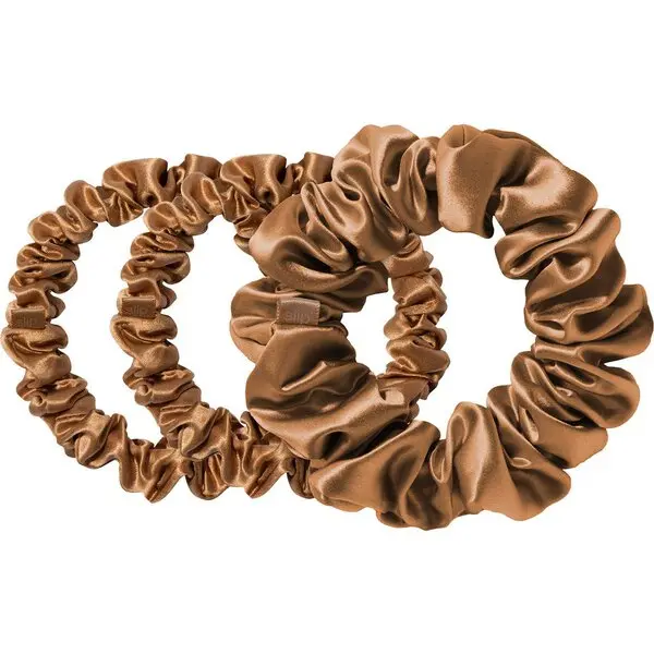 Slip 3-pack Silk Scrunchie Set - Copper