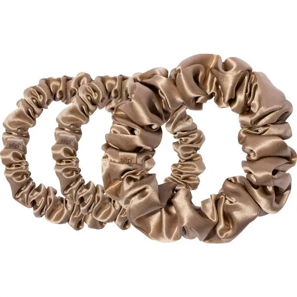 Slip 3-pack Silk Scrunchie Set - Light Brown