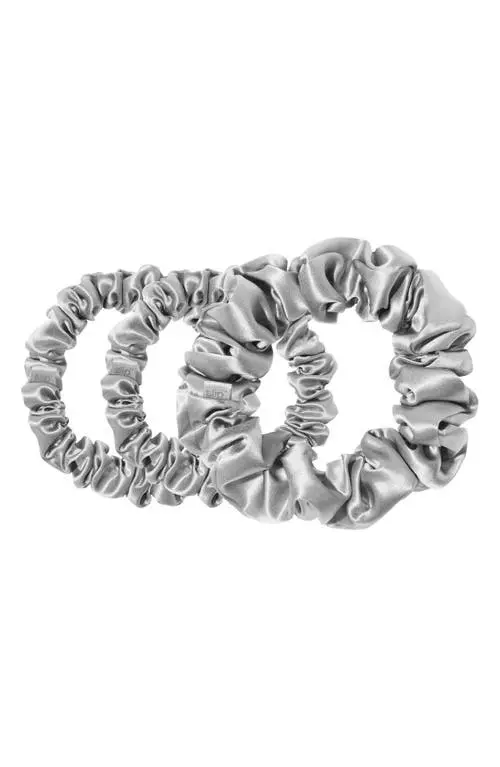 Slip 3-pack Silk Scrunchie Set - Silver