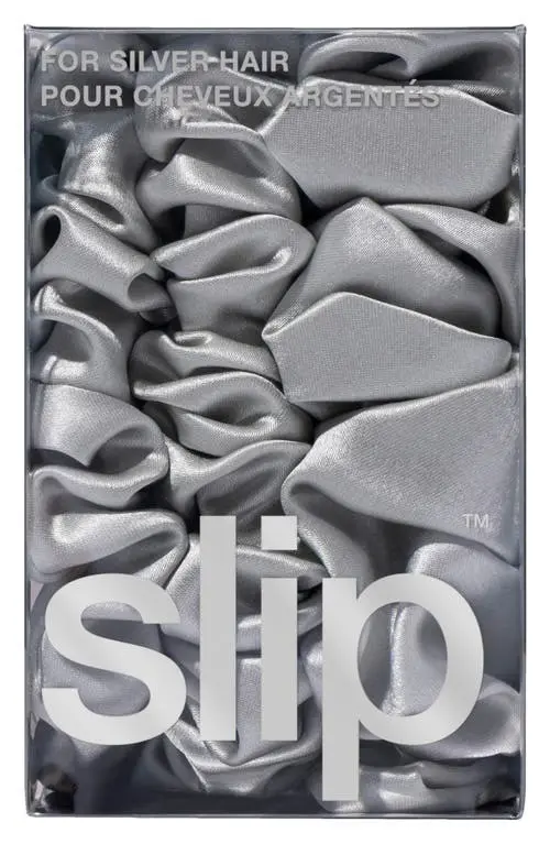 Slip 3-pack Silk Scrunchie Set - Silver