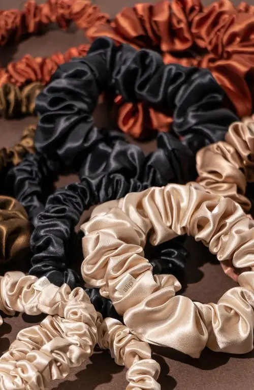 Slip 3-pack Silk Scrunchie Set - Silver