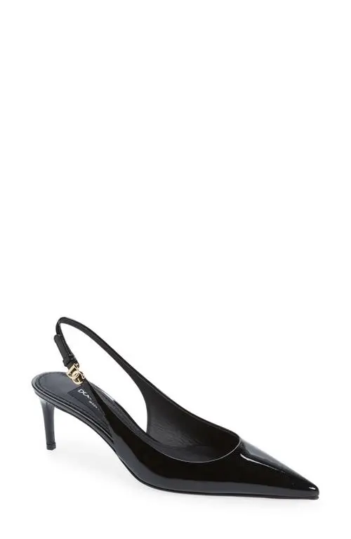 Dolce & Gabbana Lollo Patent Slingback Pumps