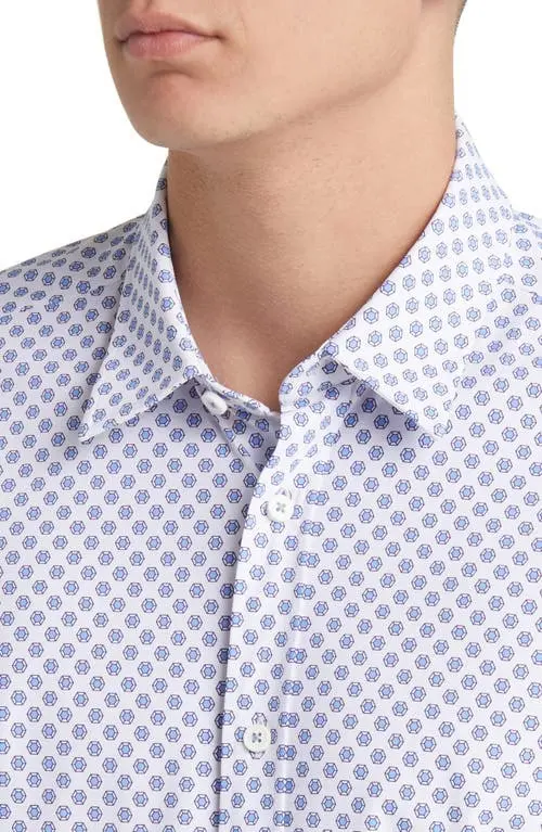 BOSS Liam Regular Fit Geometric Print Button-up Shirt
