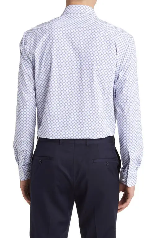 BOSS Liam Regular Fit Geometric Print Button-up Shirt