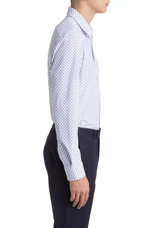 BOSS Liam Regular Fit Geometric Print Button-up Shirt