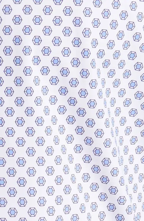 BOSS Liam Regular Fit Geometric Print Button-up Shirt