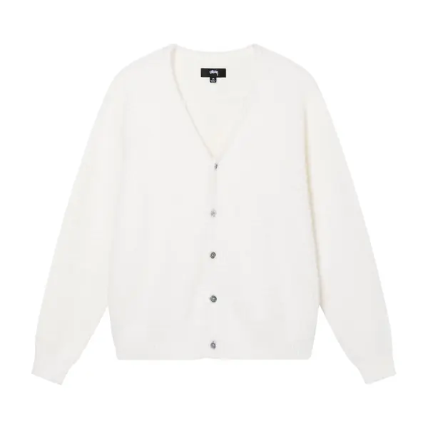 StÜssy Shaggy Cardigan - White