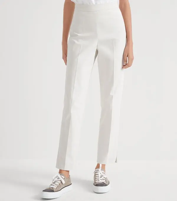 Brunello Cucinelli Stretch-cotton Twill Tailored Trousers