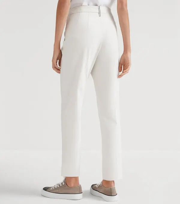 Brunello Cucinelli Stretch-cotton Twill Tailored Trousers
