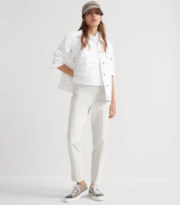 Brunello Cucinelli Stretch-cotton Twill Tailored Trousers