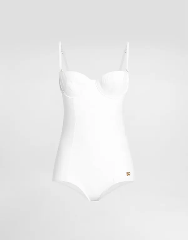 Dolce & Gabbana Balcony Swimsuit - White