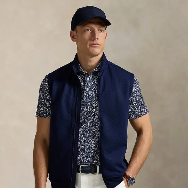 Ralph Lauren Quilted Double-knit Vest - Refined Navy