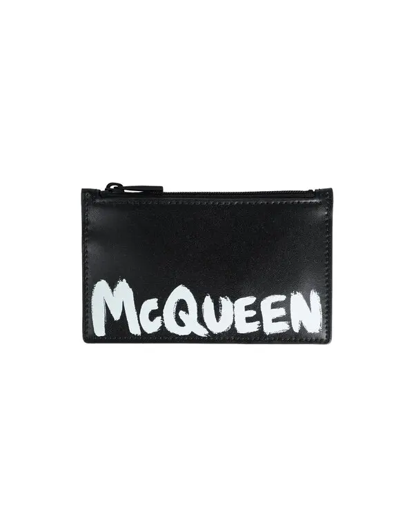 Alexander McQueen Card Holder With External Pocket