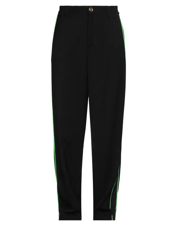 Versace Straight Leg Trousers With Side Seam Stripes