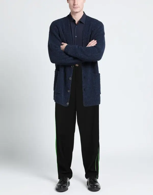 Versace Straight Leg Trousers With Side Seam Stripes
