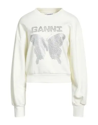 GANNI Sweatshirt With Metallic Butterfly Print