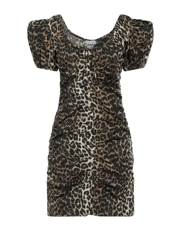 white christmas dresses Leopard Print Cotton Dress | Women's Quality Clothing main image 1