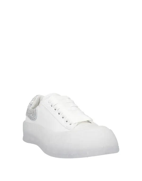 Alexander McQueen Low-top Leather Sneakers - White
