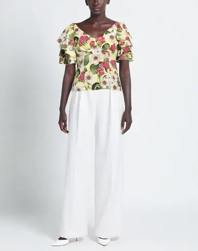 Dolce & Gabbana Silk Blend Floral Print Ruched Top