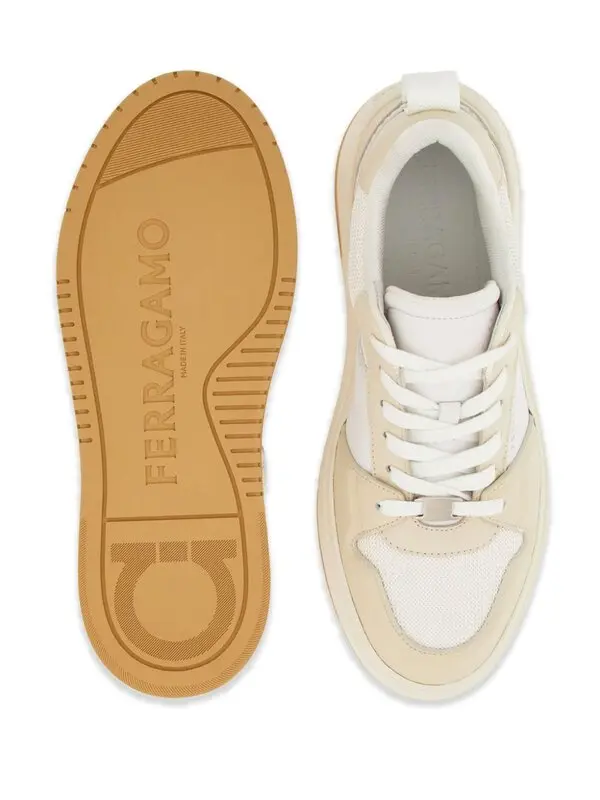 FERRAGAMO Panelled Leather Sneakers