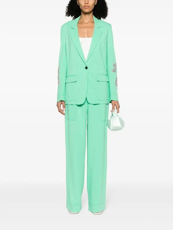 FORTE_FORTE Floral-appliqué Crepe Blazer