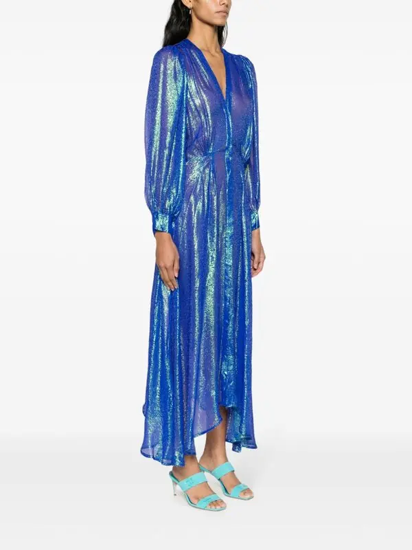 FORTE_FORTE Metallic Patterned-jacquard Midi Dress